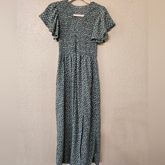 Amazon | Dresses | Elegant Green Floral Maxi Dress | Poshmark